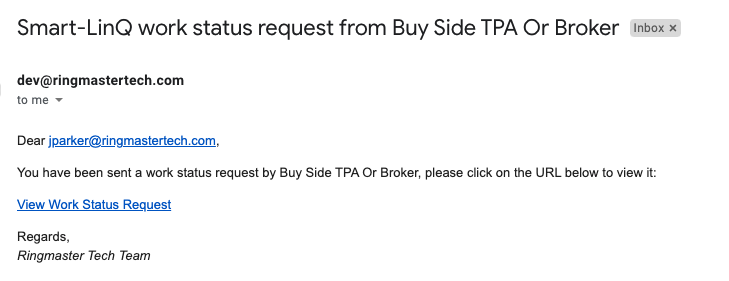 Request Work Status from Group in Smart-LinQ – Ringmaster Technologies