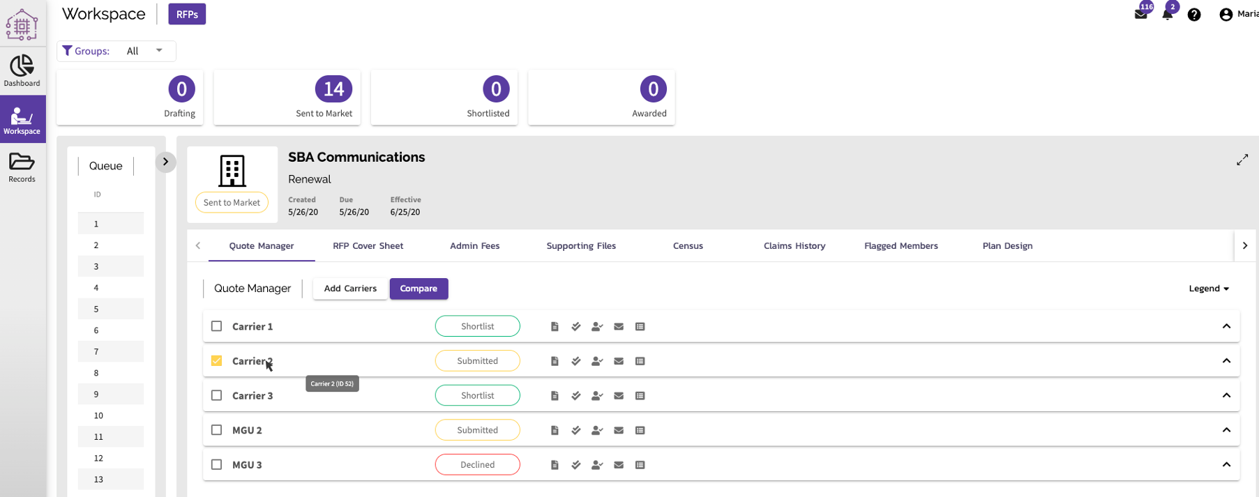 As a TPA, Change the Quote-Response Status – Ringmaster Technologies