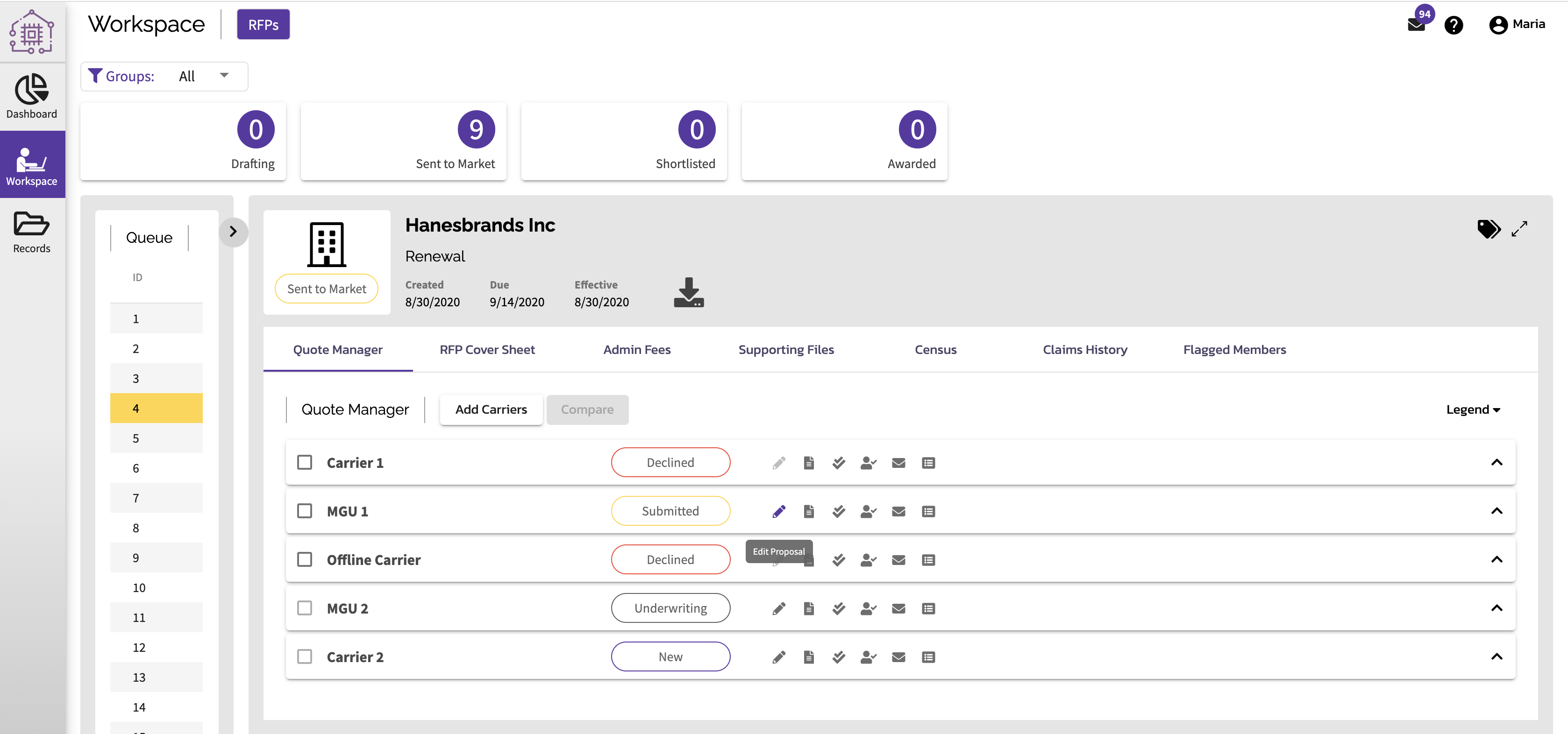 Edit Proposal from Quote Manager – Ringmaster Technologies