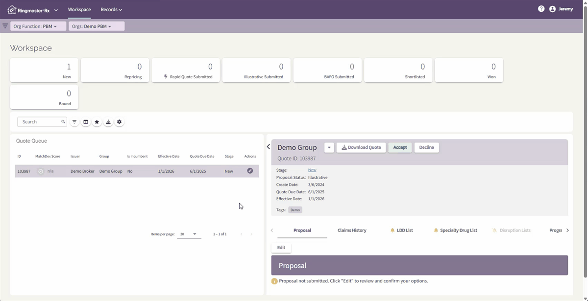 Viewing an RFP – Ringmaster Technologies