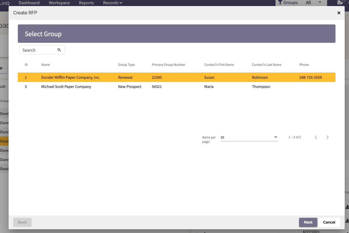 Copy Supporting Files & Current Terms to Renewal RFP – Ringmaster Technologies